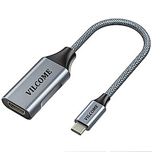 vilcome USB C to HDMI Adapter, Aluminum Thunderbolt 3 to HDMI Adapter Converter 4K@60Hz,USB 3.1 Type C Hub for MacBook Pro,MacBook Air,XPS,Samsung Galaxy S10/S9/Note 10/9/8 and More