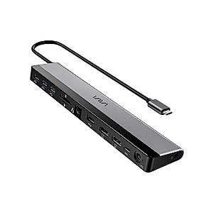 VAVA USB C Docking Station 12-in-1 USB-C Dock (Thunderbolt 3) with Dual HDMI 4K 60Hz, RJ45 Ethernet, 4 USB Ports, SD/TF Card Reader, 85W PD Charging, Audio for MacBook/Pro/Air, Type C Windows Laptop