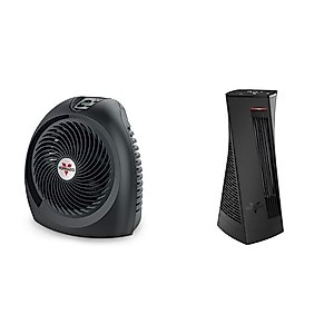 Vornado AVH2 Advanced Whole Room Heater with Automatic Climate Control, Timer, Fan Only Option, Black & OSCTH1 Oscillating Tower Heater