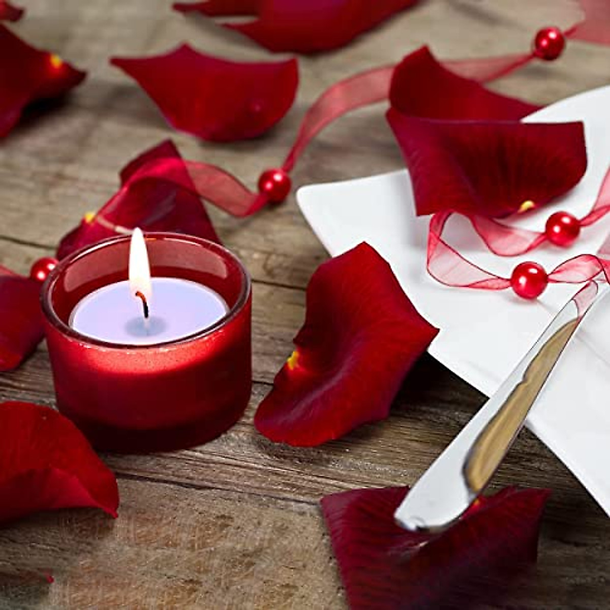 Kenking Lotus Scented Tealight Candles, 30 Pack Soy Wax Light Blue Tea Lights in Clear Cup, 4-5 Hour Burn Time for Dinner Table, Halloween Christmas and Holiday