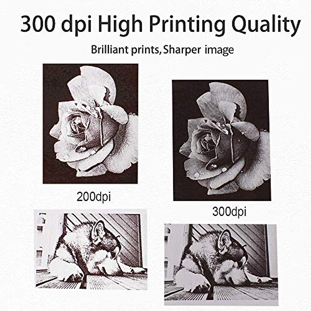 Phomemo M02S 300dpi Mini Portable Bluetooth Pocket Printer Wireless for Travel, Photo Picture Planner Handy Small Label Maker, Thermal Mobile Printer, Sticker Maker Machine