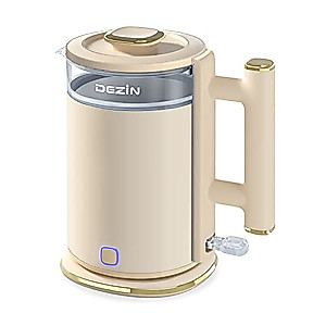 Dezin Electric Kettle, 1.5L BPA Free Double Wall Electric Water Kettle with Stainless Steel Filter, Borosilicate Glass Hot Water Boiler with Auto Shut Off & Boil Dry Protection Tech for Coffee, Tea