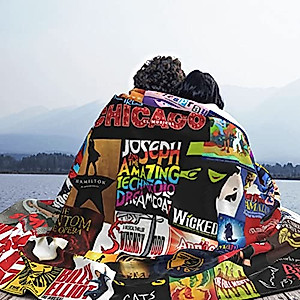 Movie Musicals Throw Blanket 50"X40" Lightweight Cozy Bed Blankets for Soft Bedding,Couch,Chair,Sofa,Bed for Room Suitable All Season