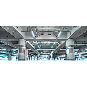 4FT LED Vapor Tight 50W W/Emergency Battery, 3X Wattage and 3CCT 3500K-4000K-5000K Tunable 6000LM 120-277V