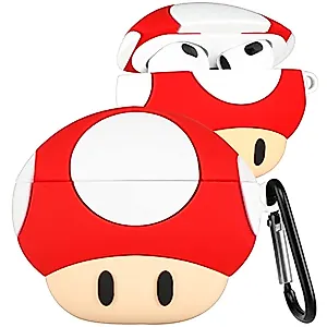 Besoar for AirPods 3rd Gen Case Cartoon Cute Kawaii Silicone Cases for Apple AirPod Air Pods 3 Design Cover Cool Unique Fashion Fun Funny Soft Coves for Girls Girly Boys(Mushroom Heads)