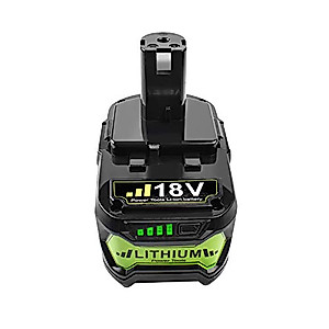 POWTREE 18V 6000mAh P108 Battery Li-ion Replacement for Ryobi 18V Battery ONE+ P108 P102 P103 P104 P105 P107 P109 P122 Cordless Power Tools Battery with LED Indicator