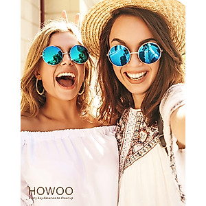 Howoo Big Chunky Gold Hoops Medium Chunky Thick Gold Hoop Earrings for Women