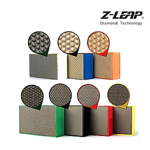 Z-LEAP Diamond Hand Polishing Pads 7-Pcs Set for Granite Marble Concrete Glass Stone Sanding Polishing