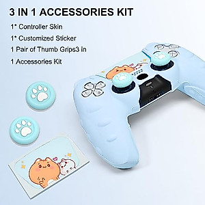 dnidhfie Controller Skin for Playstation 5 Anti-Slip Silicone Cover Skin Protective Cover Case, DualSense Wireless Controller,Non-Slip Studded Silicone Gel Grip Protective Cover Case