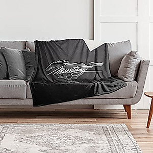 Ford Mustang Blanket, 50"x60", Mustang Logo Silky Touch Sherpa Back Super Soft Throw Blanket