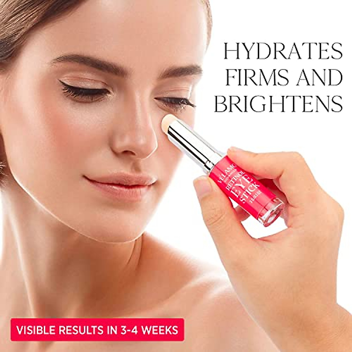 Retinol Eye Stick, Retinol Eye Cream for Dark Circles and Puffiness, Visible Results in 3-4 Weeks, Under Eye Cream Anti Aging, Eye Brightener Stick, Eye Cream for Wrinkles, Brightening Eye Cream for Puffiness and Bags under Eyes, Brightening Eye Balm Redu