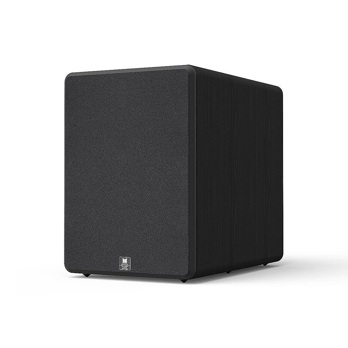 Monolith M-12 V2 12-Inch THX Certified Ultra 500 Watt Powered Subwoofer - Low Distortion, High Power Output, Vented HDF Cabinet, RCA and XLR Inputs, for Home Theater Systems, Black Ash Finish