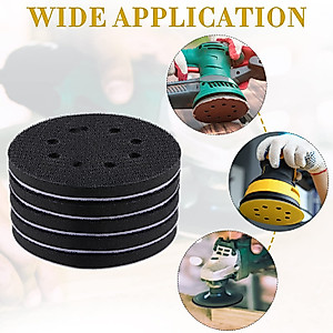 10 Pcs Soft Density Interface Pads 5 Inch 8 Holes Hook and Loop Sponge Cushion Buffer Backing Pad Foam Sanding Interface Pads for Orbital Sander Automotive Woodworking Polishing