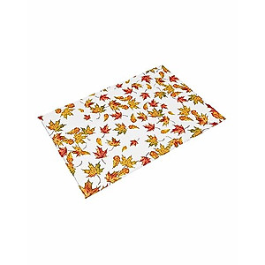 Fall Maple Leaf Outdoor Area Rug 4'x6',Patio Balcony Porch Front Door Camping Camper Deck Runner Rug,Washable Carpet Indoor Living Room/Kitchen,Hallway Floor Mat Thanksgiving Autumn Orange Leaves