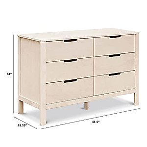 Carter's by DaVinci Double Colby 6-Drawer Dresser, Washed Natural