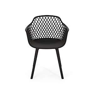 Christopher Knight Home Delia Outdoor Dining Chair (Set of 2), Black