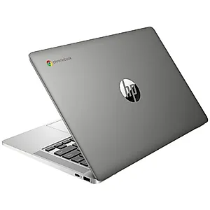 HP 2022 Newest Chromebook Laptop, 14" HD Screen, AMD 3015Ce Processor, 4GB RAM, 32GB eMMC Flash Memory, Webcam, WiFi, Bluetooth, Fast Charge, Chrome OS, Mineral Silver