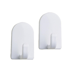 InterDesign Self-Adhesive Mini Hook, White, Set of 6