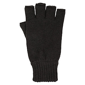 Mountain Warehouse Fingerless Knitted Gloves - Light Ski Gloves Black