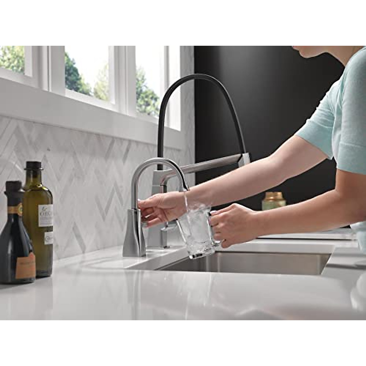 DELTA FAUCET Contemporary Square Instant Hot Water Dispenser, Arctic Stainless