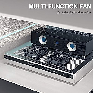 iPower Silent Dual 120mm USB Fan with Speed Controller for Indoor Plant Stand Shelf Ventilation Circulate Air