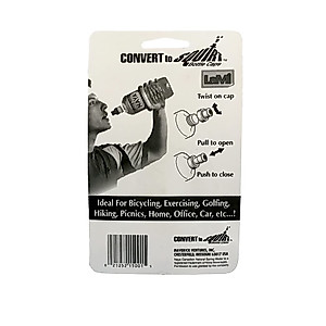 ConvertToSquirt Bottle Caps, Push Pull Water bottle Caps, 3 Pack