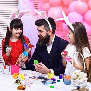 40 Pieces Finger Puppets Filled Easter Eggs Valentine's Day Gifts Mini Cartoon Animal Puppets Easter Basket Toys Soft Plush Dolls Props Filled Colorful for Easter Party Basket Stuffers Valentine's Day