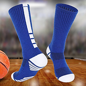 Dingcooler Elite Basketball Socks 2/4 Pairs, Mid Calf Athletic Socks for Men Women Boys Girls
