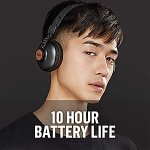 House of Marley Positive Vibration 2: Over-Ear Headphones with Microphone, Wireless Bluetooth Connectivity, and 10 Hours of Playtime (Black)