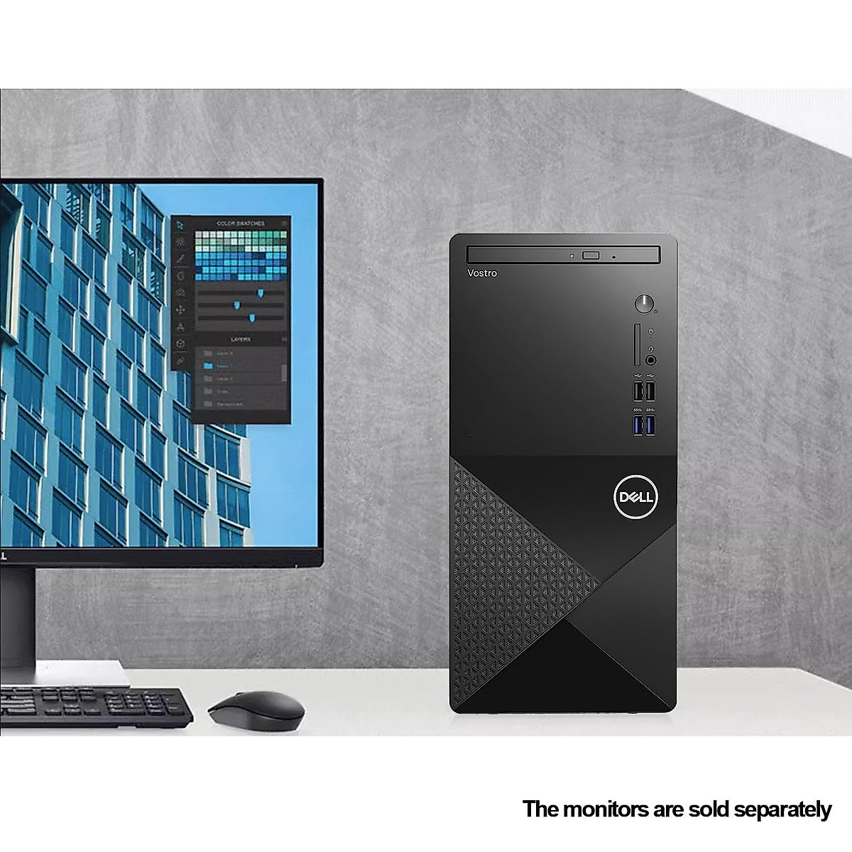 Dell Vostro 3910 Desktop Computer, 12th Gen Intel Core i5-12400 Processor, 32GB DDR4 RAM, 256GB PCIe SSD + 1TB HDD, Intel UHD Graphics 730, WiFi 6, DVD-RW, Display Port, HDMI, Windows 11 Pro