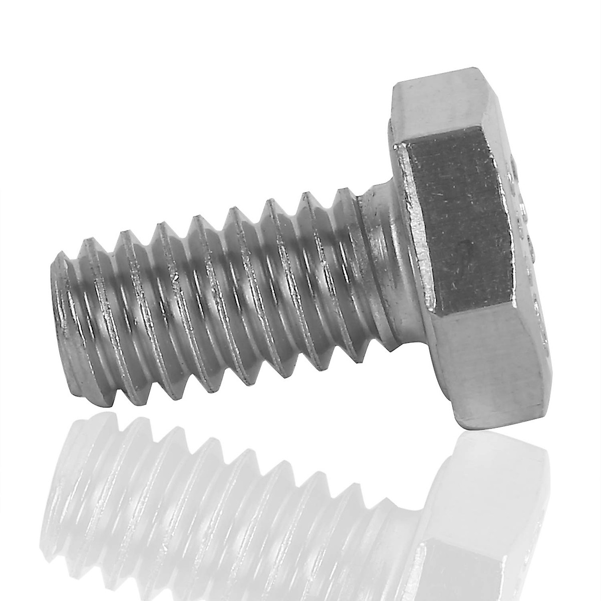 KINJOEK 100 Pieces 1/4-20 x 1/2 Inch Stainless Steel Hex Bolts, Hex Head Cap Screw Bolts, 18-8 304 S/S Fully Threaded Hexagon Bolts Fastener