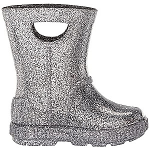 UGG Unisex-Child Drizlita Glitter Boot, Glitter-grey, 2 Big Kid