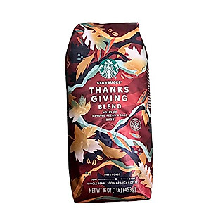 Starbucks Thanksgiving Blend Whole Bean Coffee 1 Pound (16 ounces), Packaging may vary