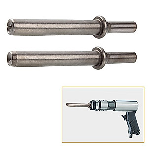 Heavy Duty 2pcs Rivet Set, Abuff Pneumatic Air Rivet Hammer Set for Shank 0.401 Chisel/Air Hammer Rivet Bits