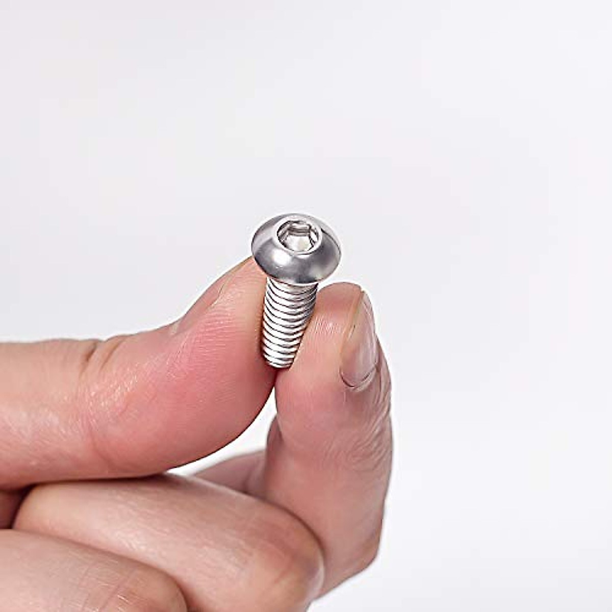 KINJOEK 100 Packes 1/4-20 x 1 Inch Button Head Socket Cap Bolts Screws, Allen Hex Socket Drive, 304 Stainless Steel 18-8, Full Thread, Bright Finish, Heavy Duty Machine Hexagon Screw Drive