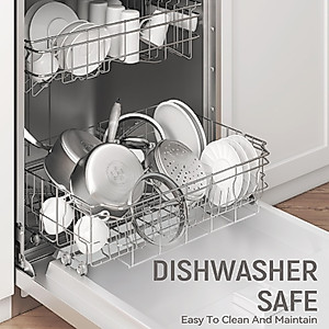 Buttermelt Pots and Pans Set- Tri-ply Full Body Stainless Steel Cookware Set, 3.5QT Saucepan with Steamer Basket & 7 Inch Frying Pan Skillet, Pots and Pans for Boiling Gravies, Pasta, Noodles, Omelet