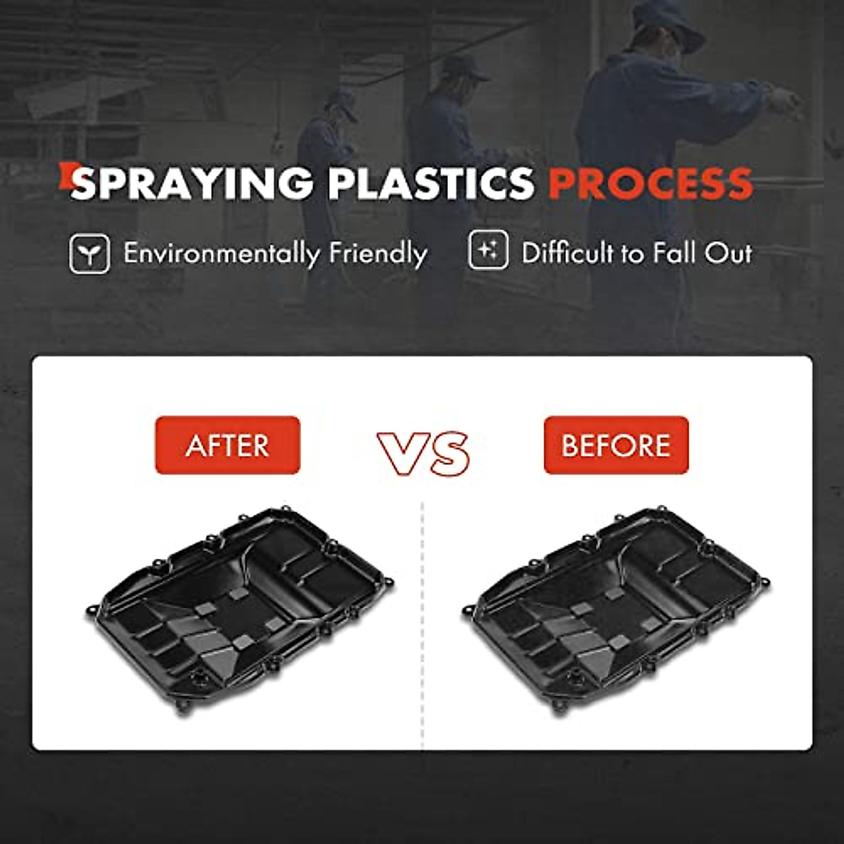 A-Premium Transmission Oil Pan Sump with Drain Plug Compatible with Porsche Cayenne 2011-2018, Panamera 2012-2016 & Volkswagen Touareg 2011-2018 & Audi Q7 2010-2015, Automatic Transmission