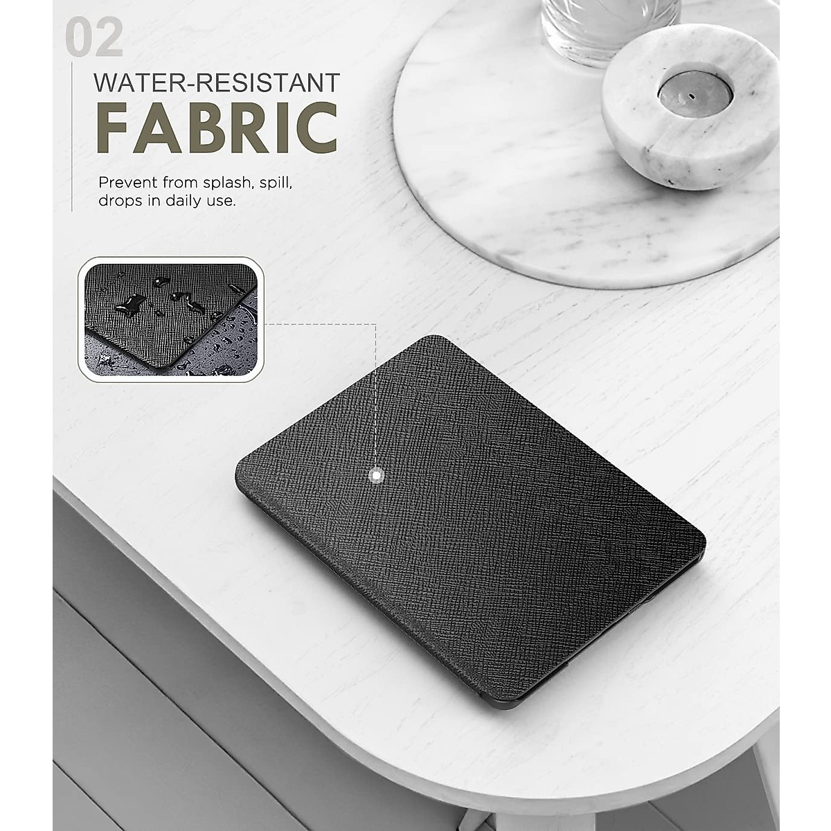 MoKo Case for 6.8" Kindle Paperwhite (11th Generation-2021) and Kindle Paperwhite Signature Edition, Light Shell Cover with Auto Wake/Sleep for Kindle Paperwhite 2021 E-Reader, Black