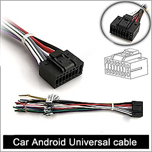 for Android Car Radio Stereo Power Cable RCA Video Audio CAM in Adapter USB Cables GPS Antenna Aftermarket Android Radio Accessory Harness Kit Set 16pin Test Power on Cable