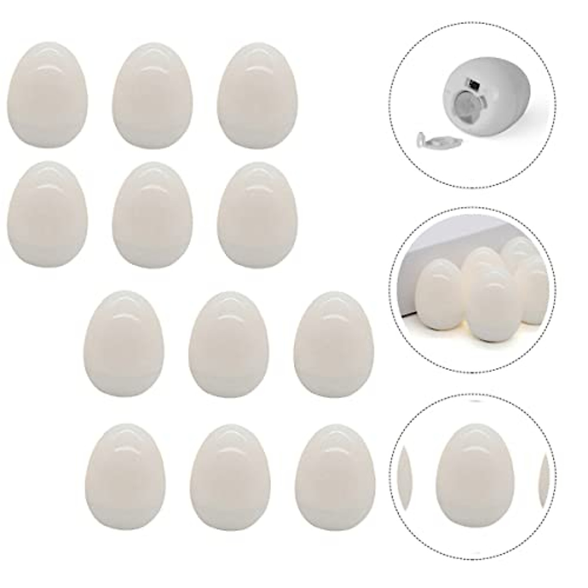 Veemoon Wedding Decor 24 Pcs Egg Shaped Egg Candle Light Egg tealight Egg Tea Light Tealight Candle Light Dining Table Decor