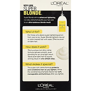 L'Oreal Paris Super Blonde Creme Lightening Kit, 205 Light Brown To Light Blonde