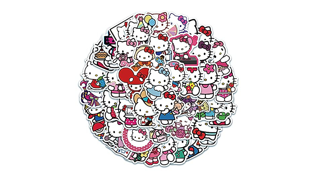 Cute 50PCS Hello Kitty PVC Stickers for All Ages