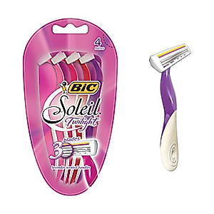 BIC Soleil Twilight Disposable Razor, Women, 4 Count