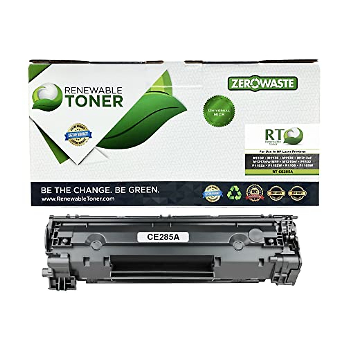 Renewable Toner Compatible Universal MICR Toner Cartridge Replacement for HP CE285A 85A Laser Printers M1132 M1138 M1139 M1212 M1217 MFP M1219 P1102 P1106 P1109