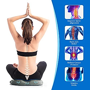 Donut Pillow seat Cushion for Tailbone Pain Hemorrhoid Butt Donut Car Seat Cushion for Office Chair,Orthopedic Memory Foam Sitting Pillow Butt Cushion for Coccyx Sciatica Pregnancy Pressure Relief