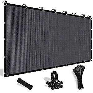 Shade&Beyond 90% Sun Shade Cloth with Grommets, 6' X 6' Pergola Shade Cover Canopy, Mesh Tarp Sun Screens for Patio, Outdoor, Garden, Backyard, Blue Gray