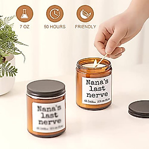 Nana Gifts, Grandma Gifts, Funny Birthday Gifts for Grandma from Granddaughter Grandson Grandkids, Thanksgiving Christmas Mothers Day Gifts for Nanny Nana Grandma Grandmother -Lavender Scented Candle