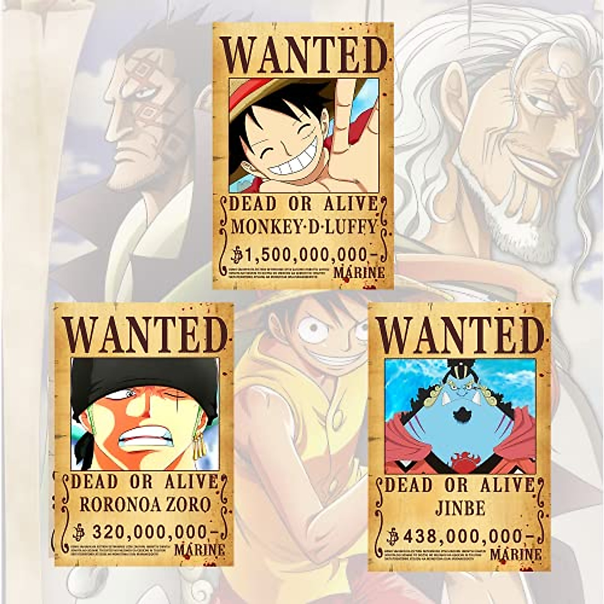 FOTNDS 10pcs New Edition 28.5cm×19.5cm OP Pirate Anime Wanted Poster