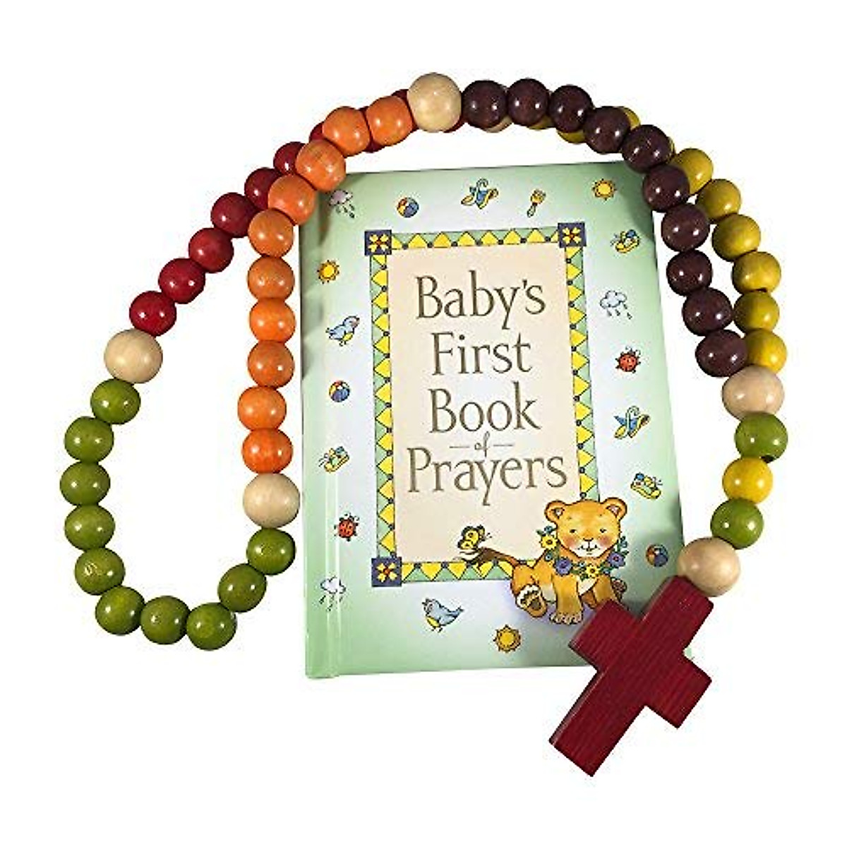 Baby Catholic Baptism Gift Set, Includes Baby's First Rosary and Baby's First Book of Prayers, Perfect Baptism, Christening, Shower Gifts