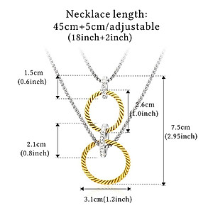 UNY Luxury Cable wire design linked Chain Necklace Women Fashion Jewelry drop Heart shape Unique Present